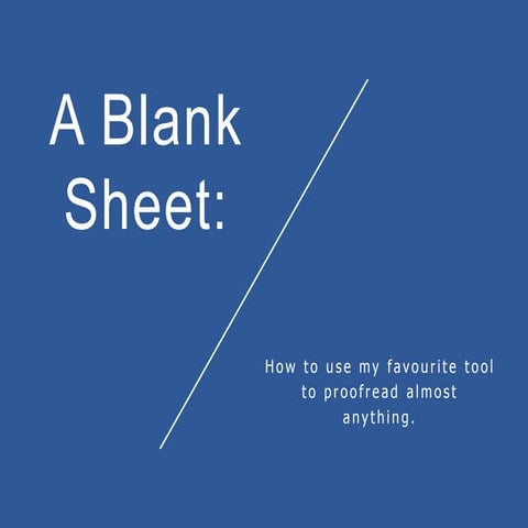 A Blank Sheet | PPT