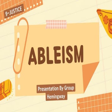 what is ableism? Hw does this affect people and society? | PDF