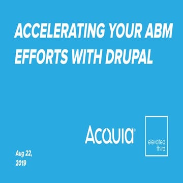Getting Started & Accelerating ABM with Drupal & Acquia | PPT