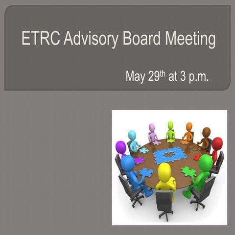 Advisory board meeting 29.05. 2012 | PPTX