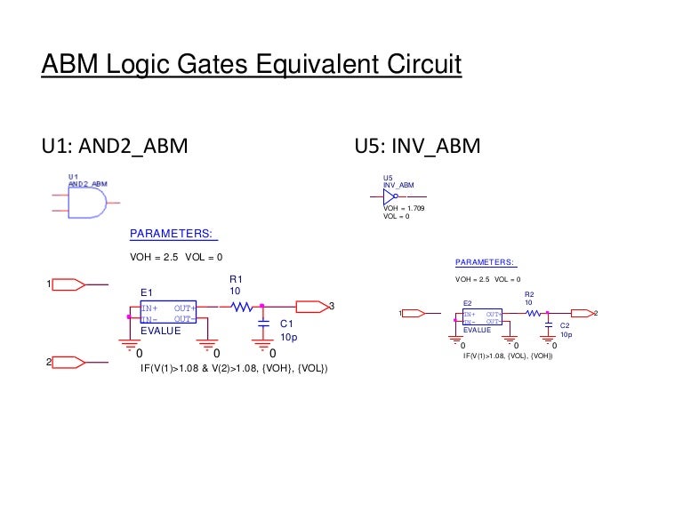 ABM Logic Gates Equivalent Circuit