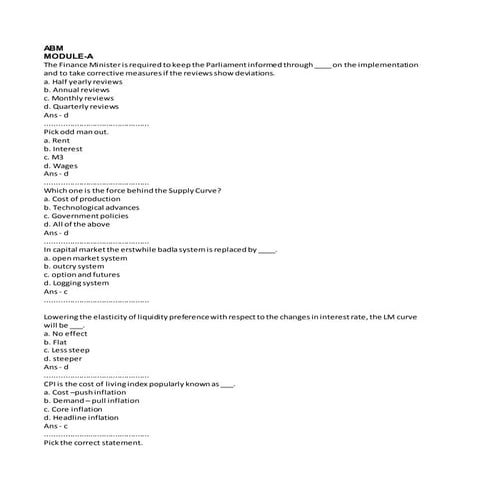 Abm mcq | DOCX
