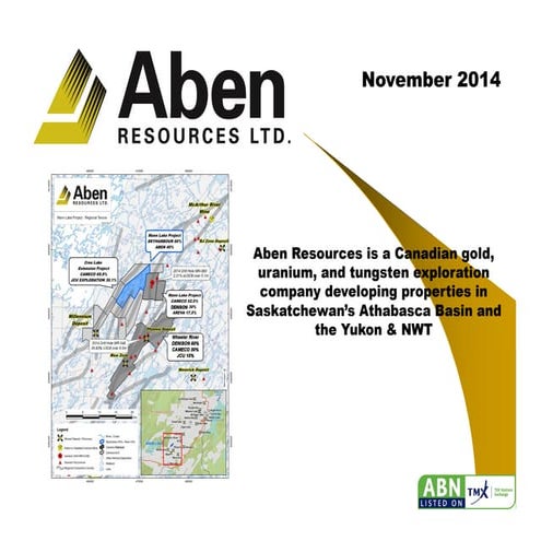 Aben Resources Ltd. - November 2014 Corporate Presentation | PDF | Commodities | Economy