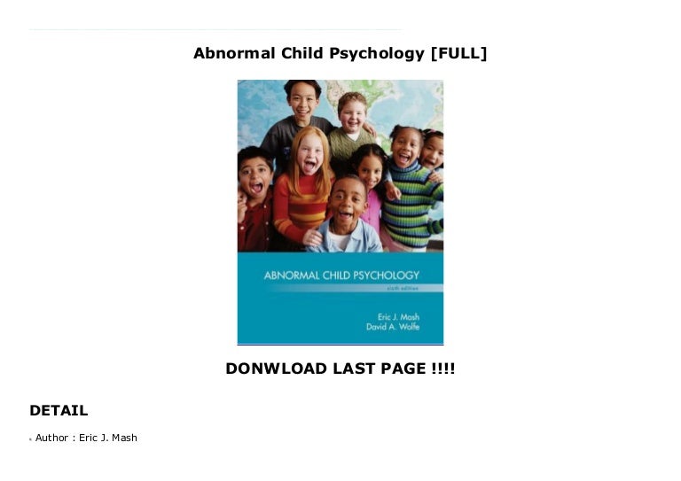 Abnormal Child Psychology [FULL]