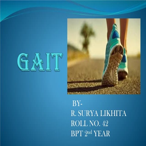 Spatial and temporal variables of gait | PPTX
