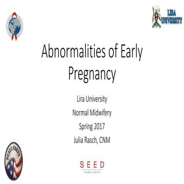 Abnormalities of early pregnancy | PPTX