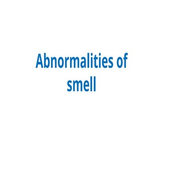 Nose & sense of smell | PPTX