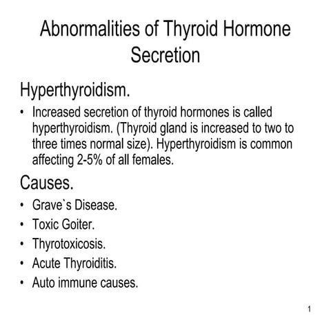 Abnormalities of Thyroid Hormone Secretion.ppt