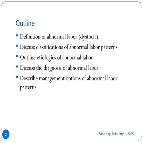 Abnormal labor and with good intervention | PPT