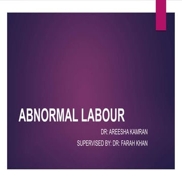 ABNORMAL LABOUR | PPTX