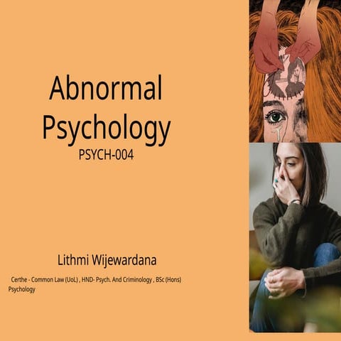 Introduction to abnormal psychology | PPT