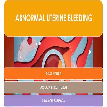 PALM-COEIN Classification of AUB (Abnormal Uterine Bleeding) | PDF