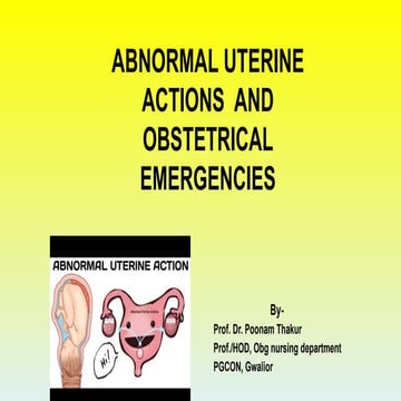 Abnormal uterine action, uncoordinated actions of uterus | PPTX
