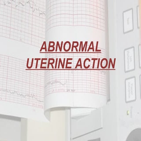 Normal uterine action | PPTX