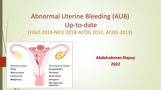 Abnormal uterine bleeding obstetrics & gynecology.pdf | Pregnancy | Reproductive Health