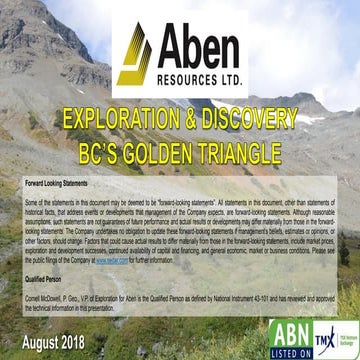 Aben Resources Ltd. Corporate Presentation | PDF