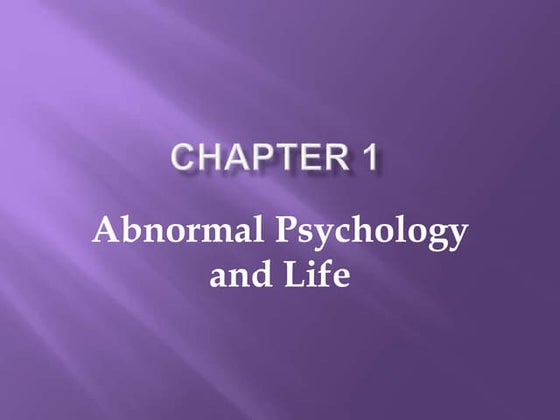 Concept of normal and abnormal behaviour | PPTX | Mental Health ...