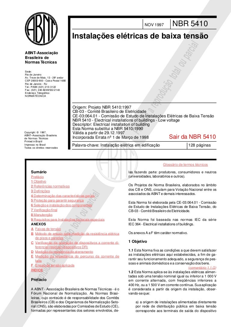 Abnt nbr 5410