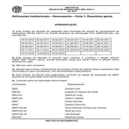 Abnt nbr 15575-1_2013_final | PDF