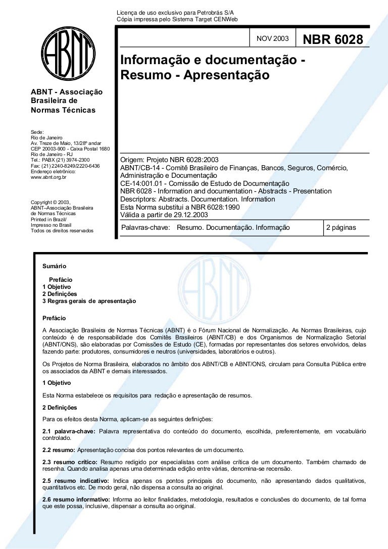 Norma ABNT 6028_2003 Resumo