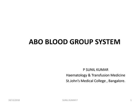 Blood groups for ss | PPT
