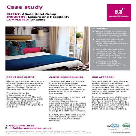 Large hotel case study | PDF
