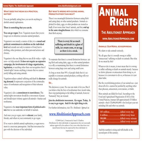 Abolitionist Animal Rights | PDF