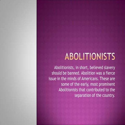 Abolitionists | PPTX