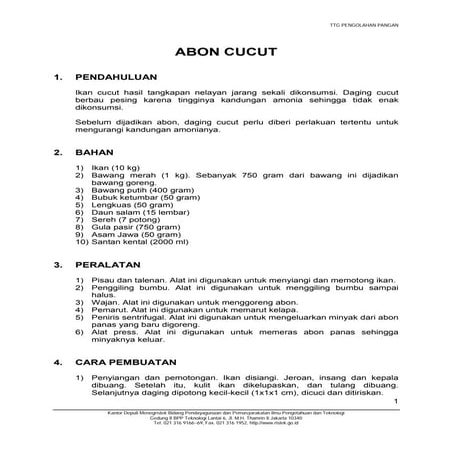 Abon cucut | PDF