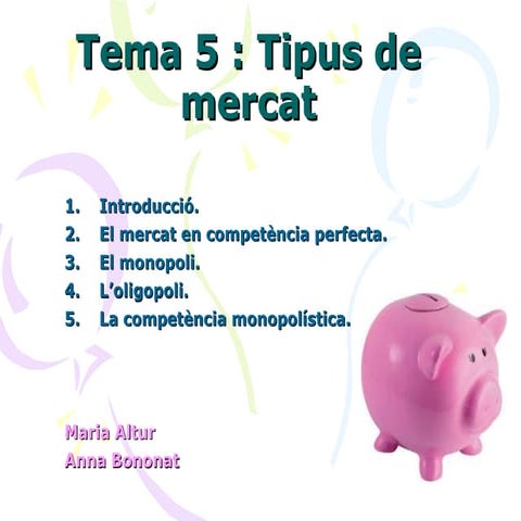 TIPUS DE MERCATS | PPT