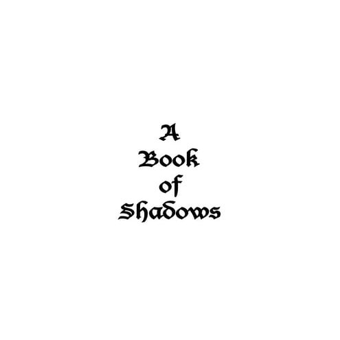 A book of shadows | PDF