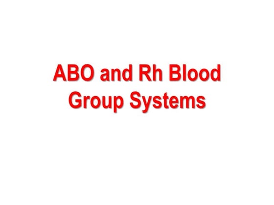 Abo blood group system | PPT