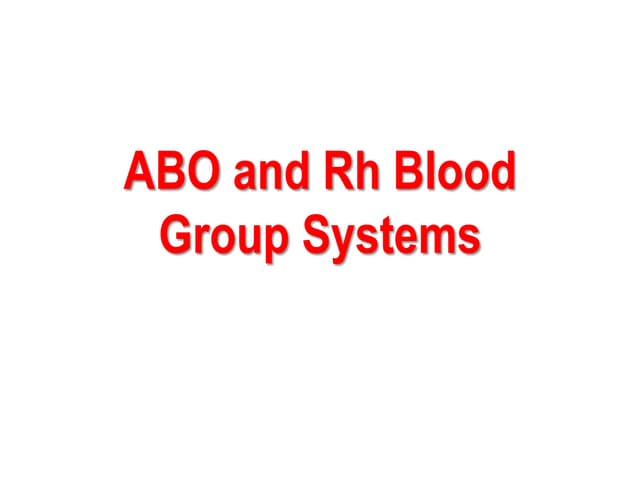 Abo blood group system | PPT