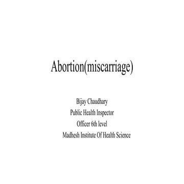 PATHOPHYSIOLOGY OF ABORTION PDF. NET PRESENTATION | PPTX