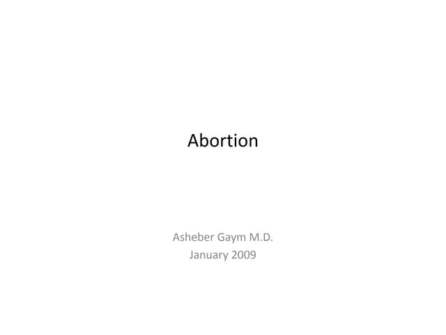 Abortion and postabortal care | PPTX