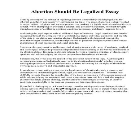Abortion Should Be Legalized Essay.pdf