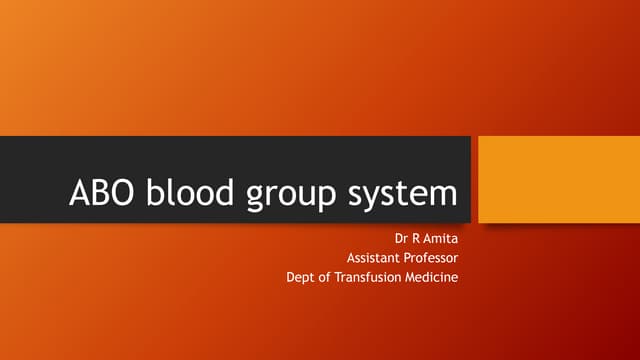 Abo blood group system | PPT