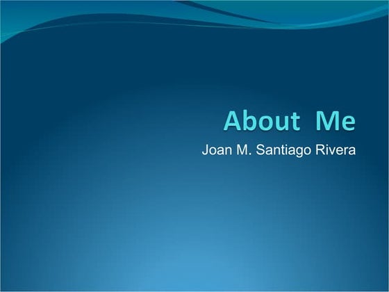 About Me | PPT