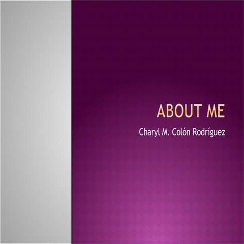About Me | PPT