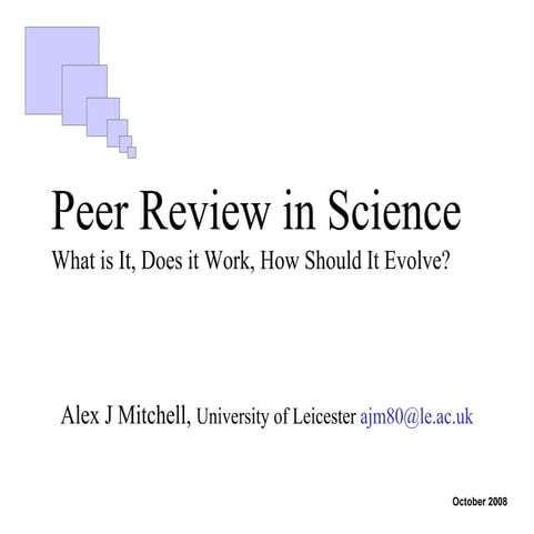 Online - Exposing Scientific Peer Review (Oct08) | PPT