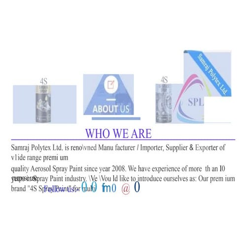 4S Spray paint || Samraj Polytex Ltd. | PPT