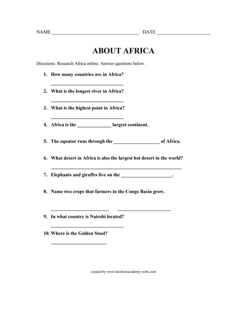 Africa geography ppt | PDF