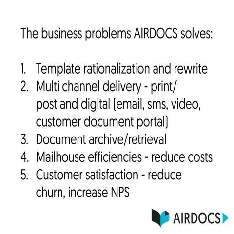 About airdocs deck Nov 2017 | PPT