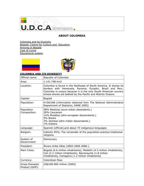 Colombia power point presentation | PPTX