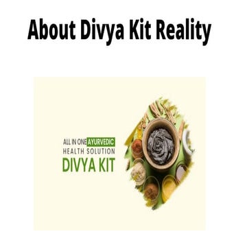 About divya kit reality | PDF
