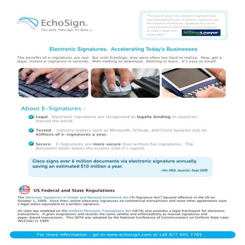 Echo Sign E-Signature User Guide - Sign in Seconds | PDF