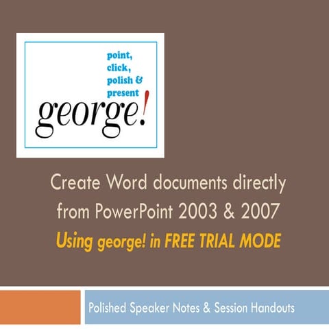 About George! In Free Trial Mode | PDF