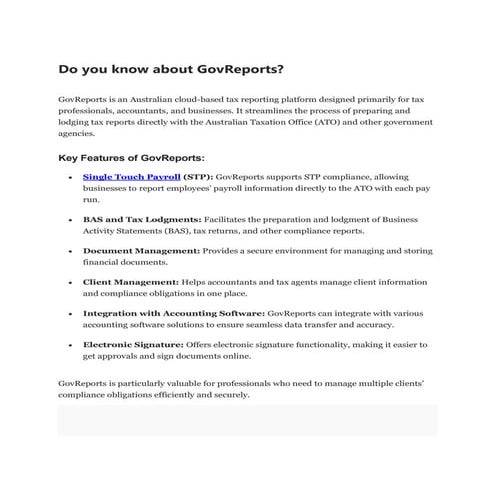 Streamline Your Tax Compliance with GovReports | PDF