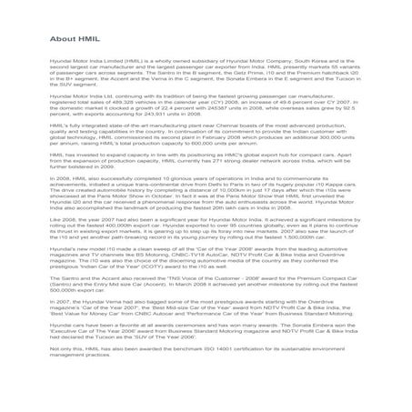 About hmil | DOCX | Automotive Industry | Industries