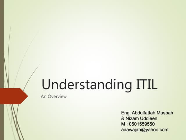 ITSM Presentation | PPT | Cloud Computing | Internet